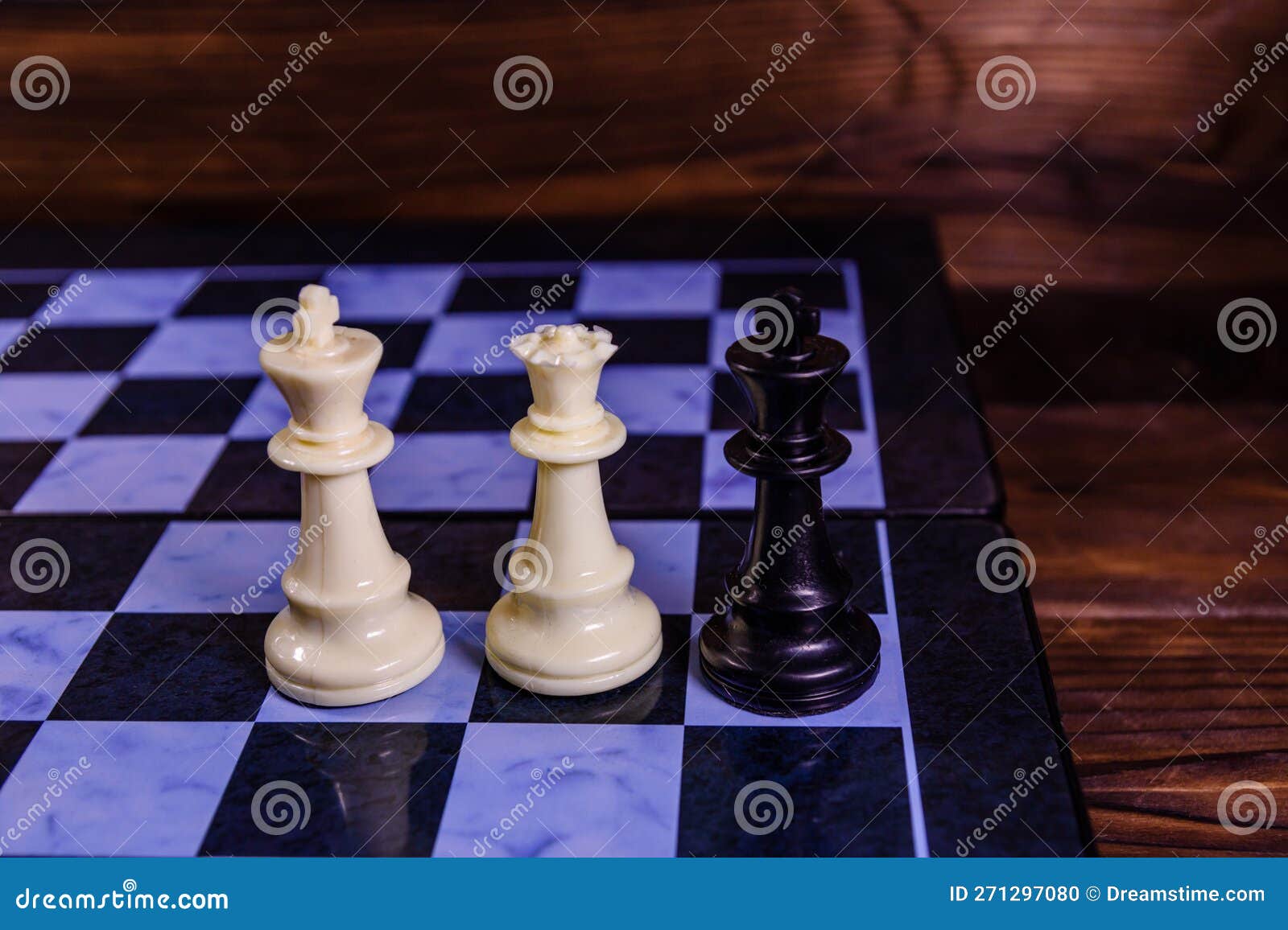 Composition of the Chess Pieces on a Chess Board Stock Photo - Image of ...