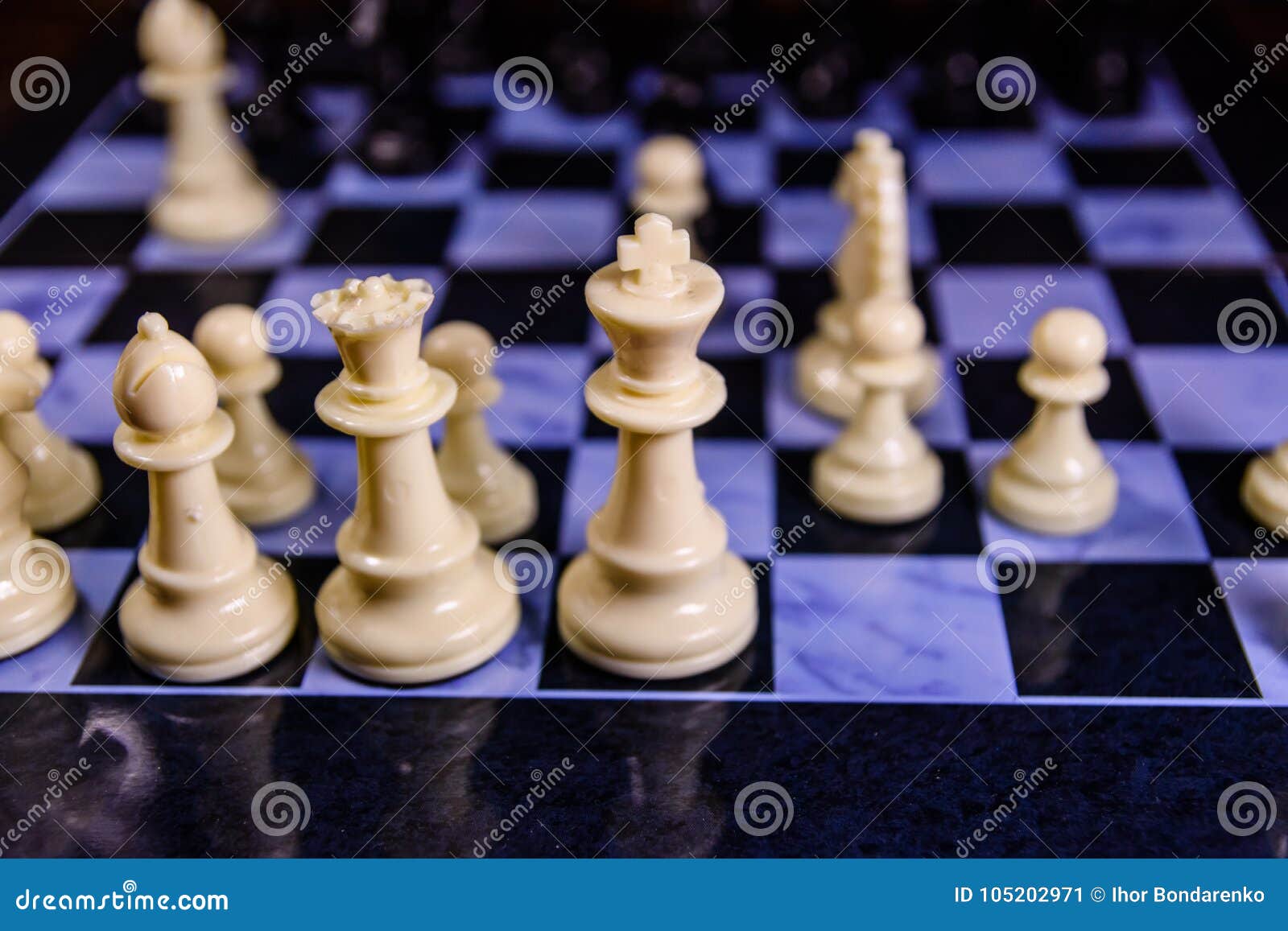 Composition of the Chess Pieces on a Chess Board Stock Image - Image of ...
