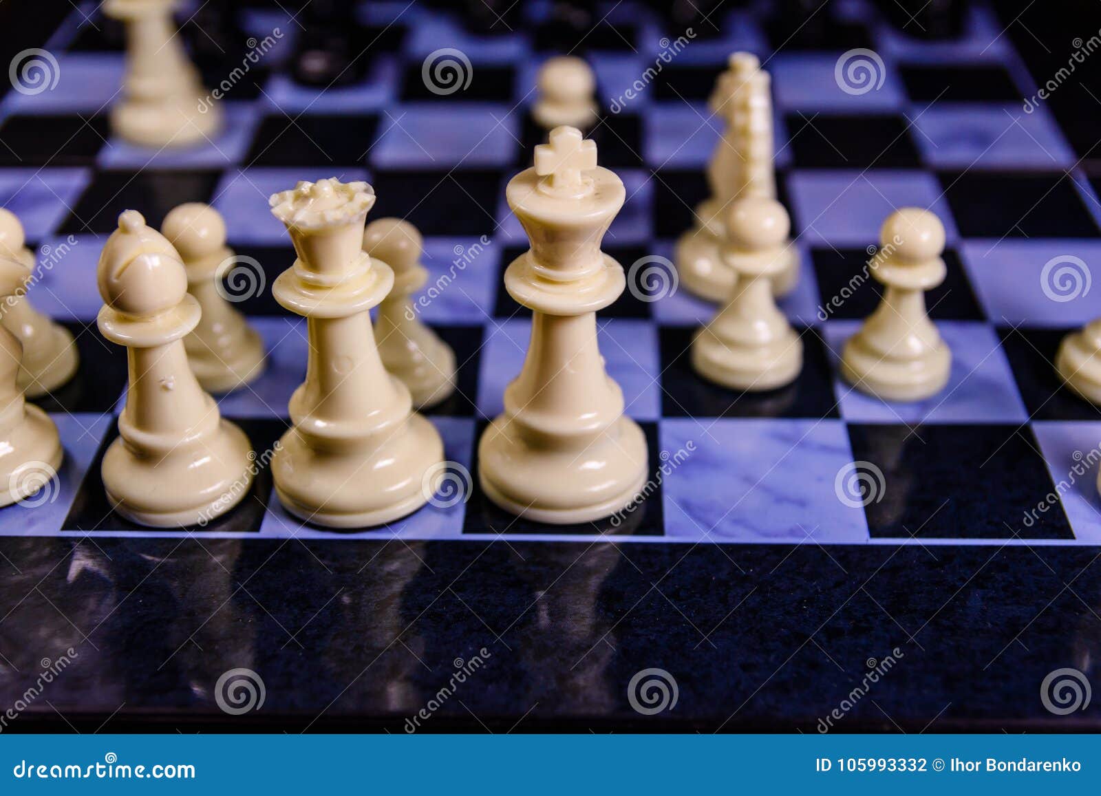 Composition of the Chess Pieces on a Chess Board Stock Photo - Image of ...