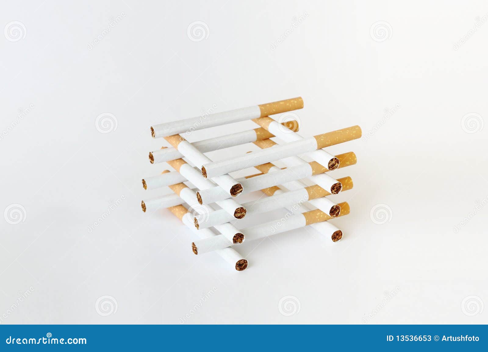 Composition of Cigarettes on White Stock Image - Image of isolated ...