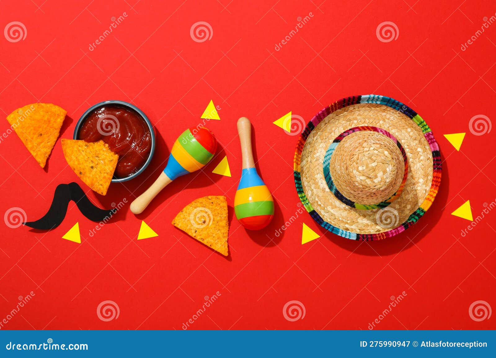 Composition for Cinco De Mayo Concept, Top View Stock Image - Image of ...