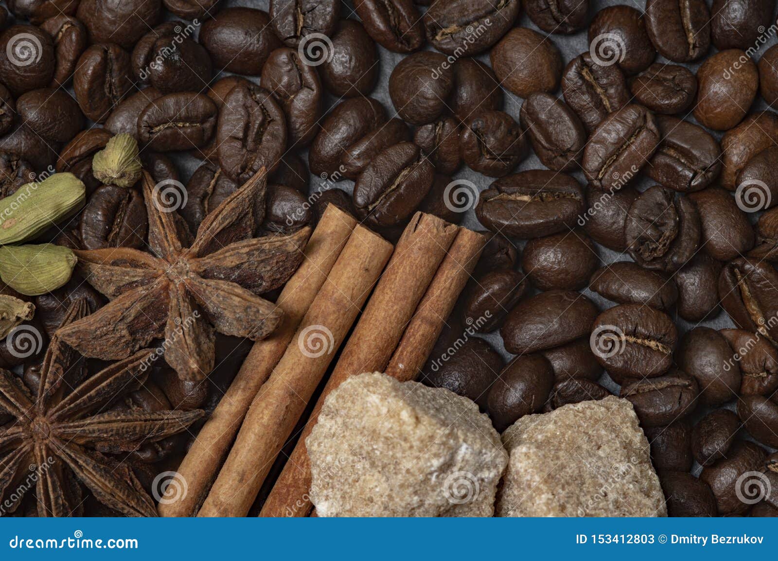 Composition of Coffee and Cane Sugar Stock Image - Image of aroma, cafe ...