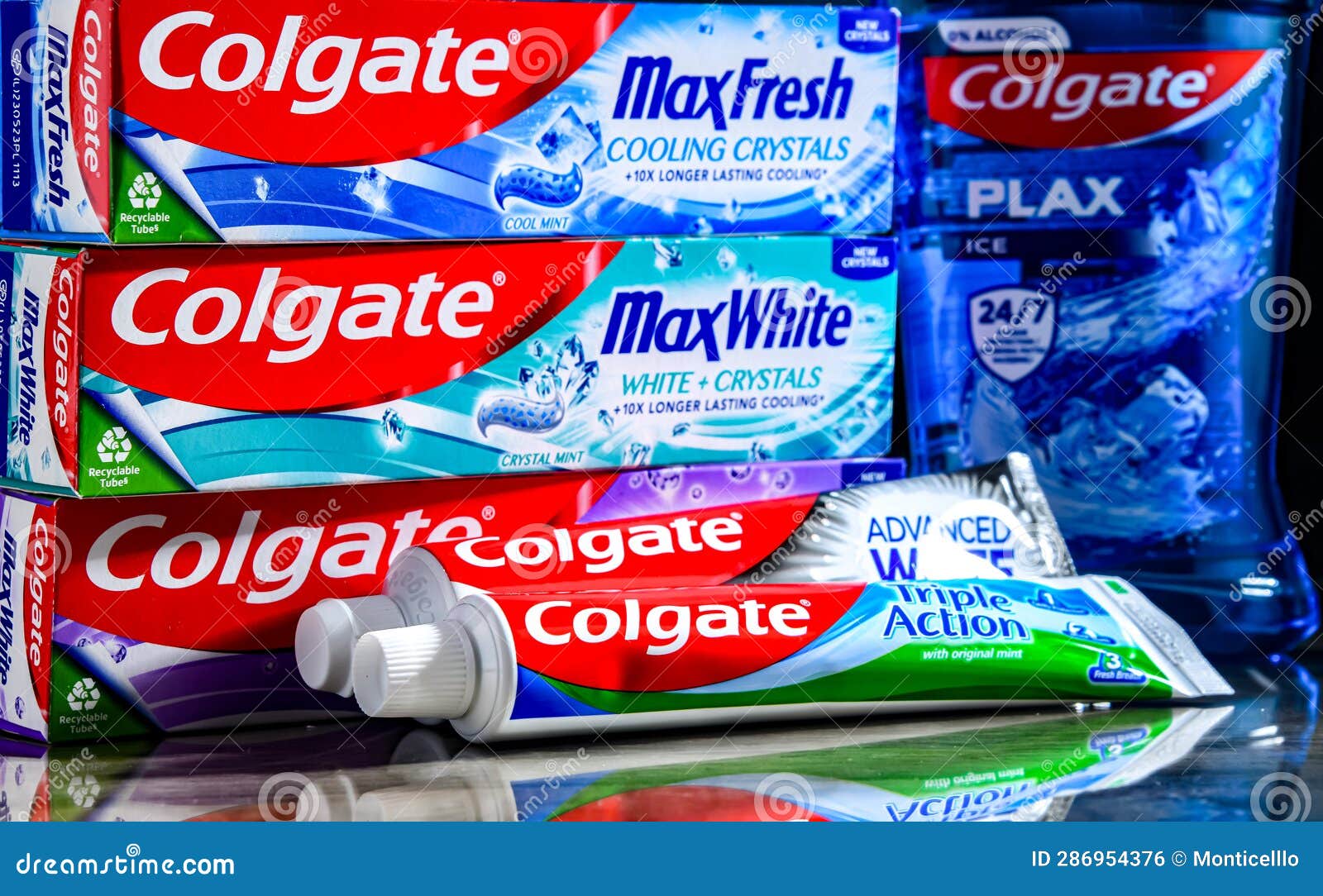 Composition with Colgate Toothpastes Editorial Photo - Image of brand ...