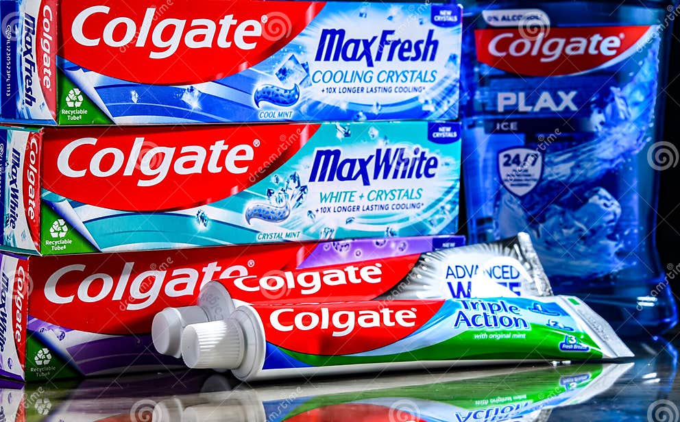 Composition with Colgate Toothpastes Editorial Photo - Image of brand ...