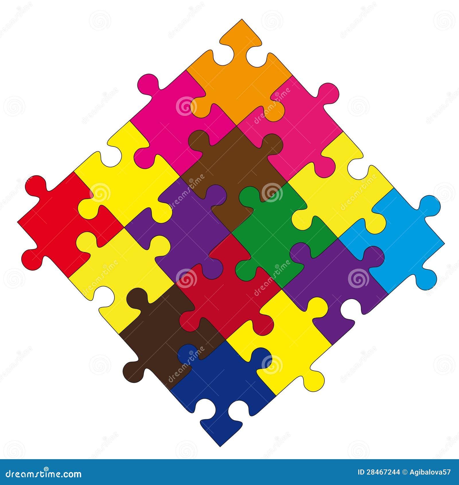 Composition from Color Puzzles.Vector Illustration Stock Vector ...