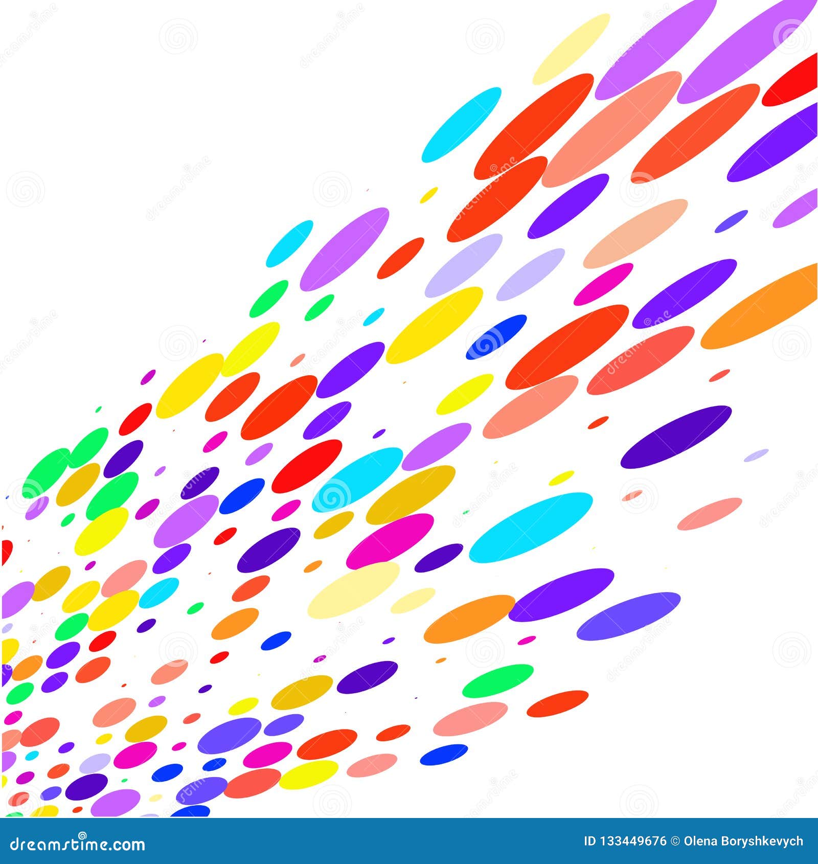 Composition of Colored Dots on a White Background. Stock Vector ...