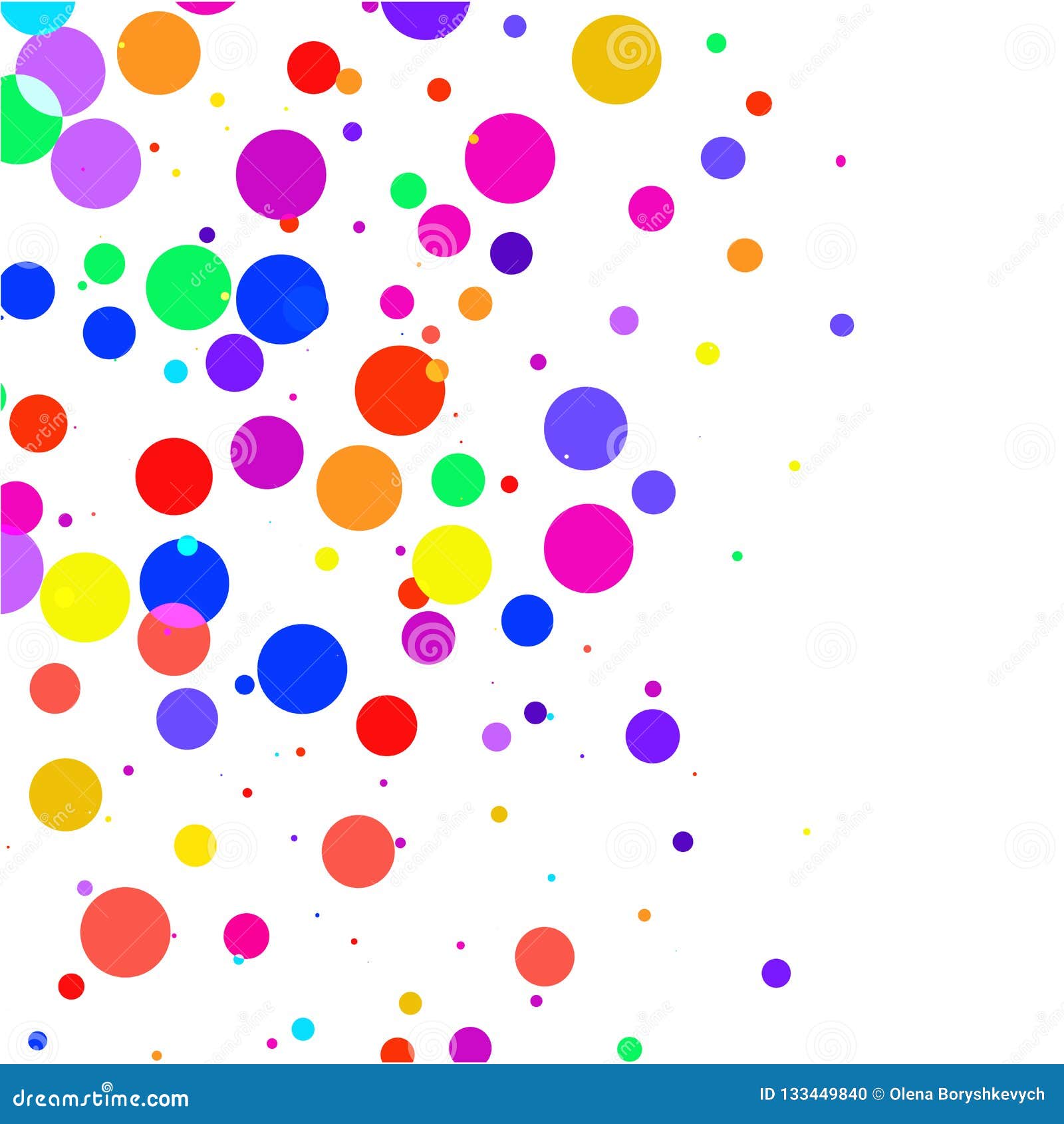 Composition of Colored Dots on a White Background. Stock Vector ...