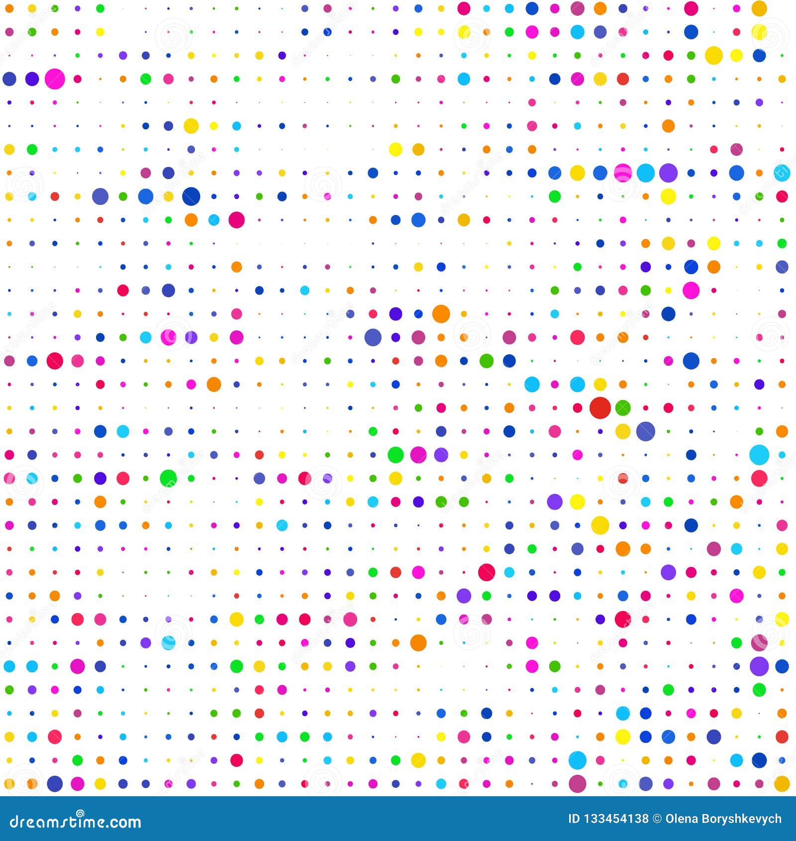 Composition of Colored Dots on a White Background. Stock Vector ...