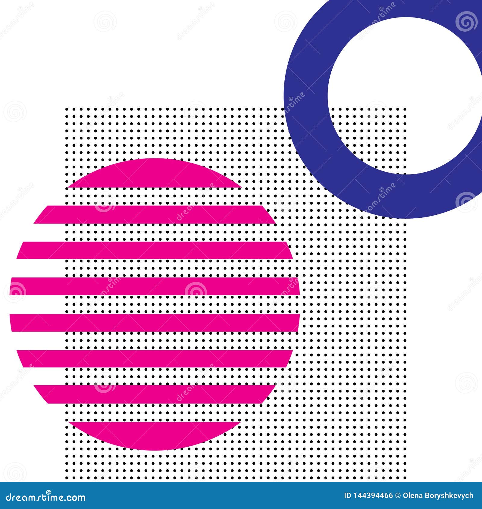 Composition of Colored Geometric Shapes Stock Vector - Illustration of ...