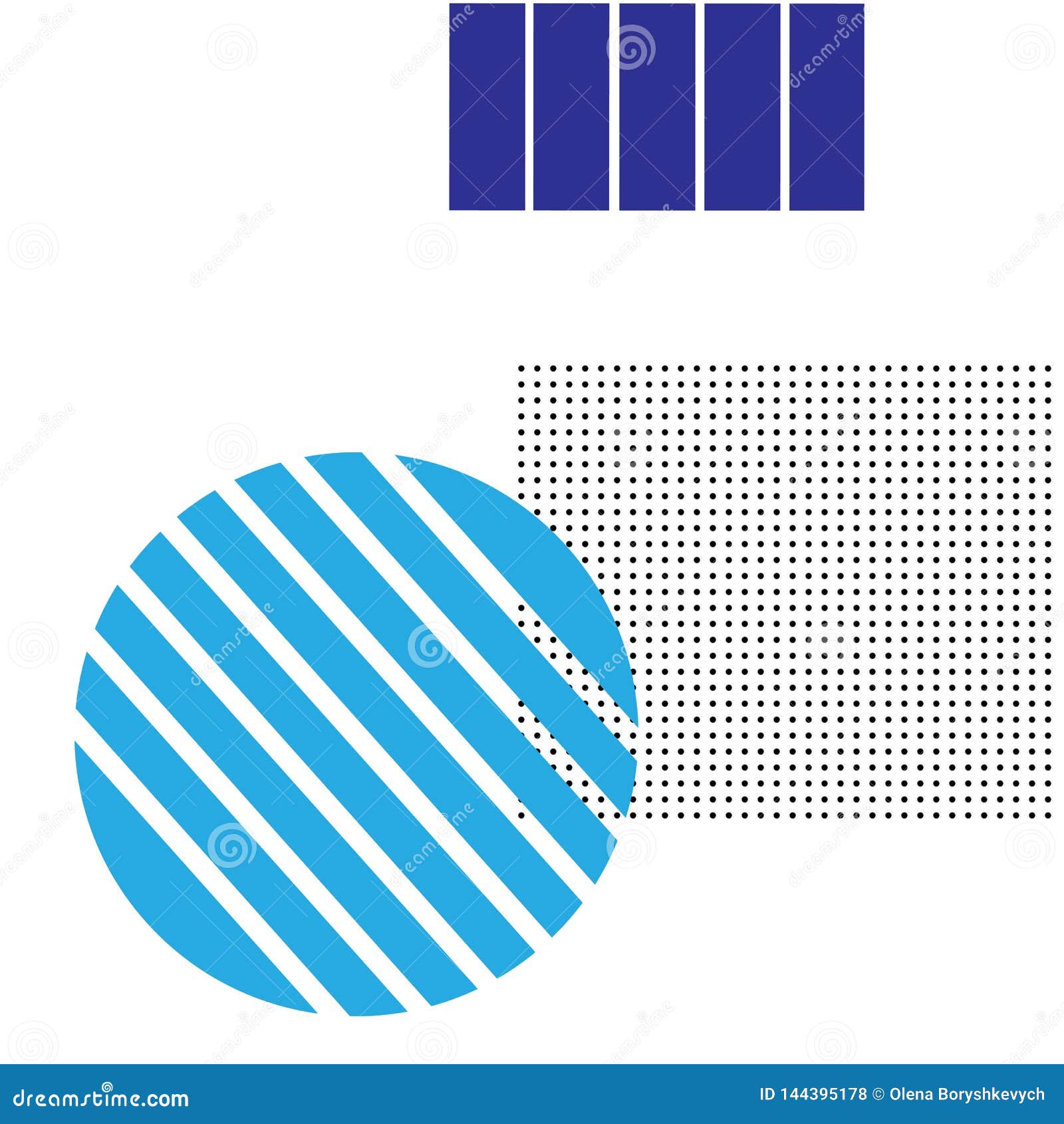 Composition of Colored Geometric Shapes Stock Vector - Illustration of ...