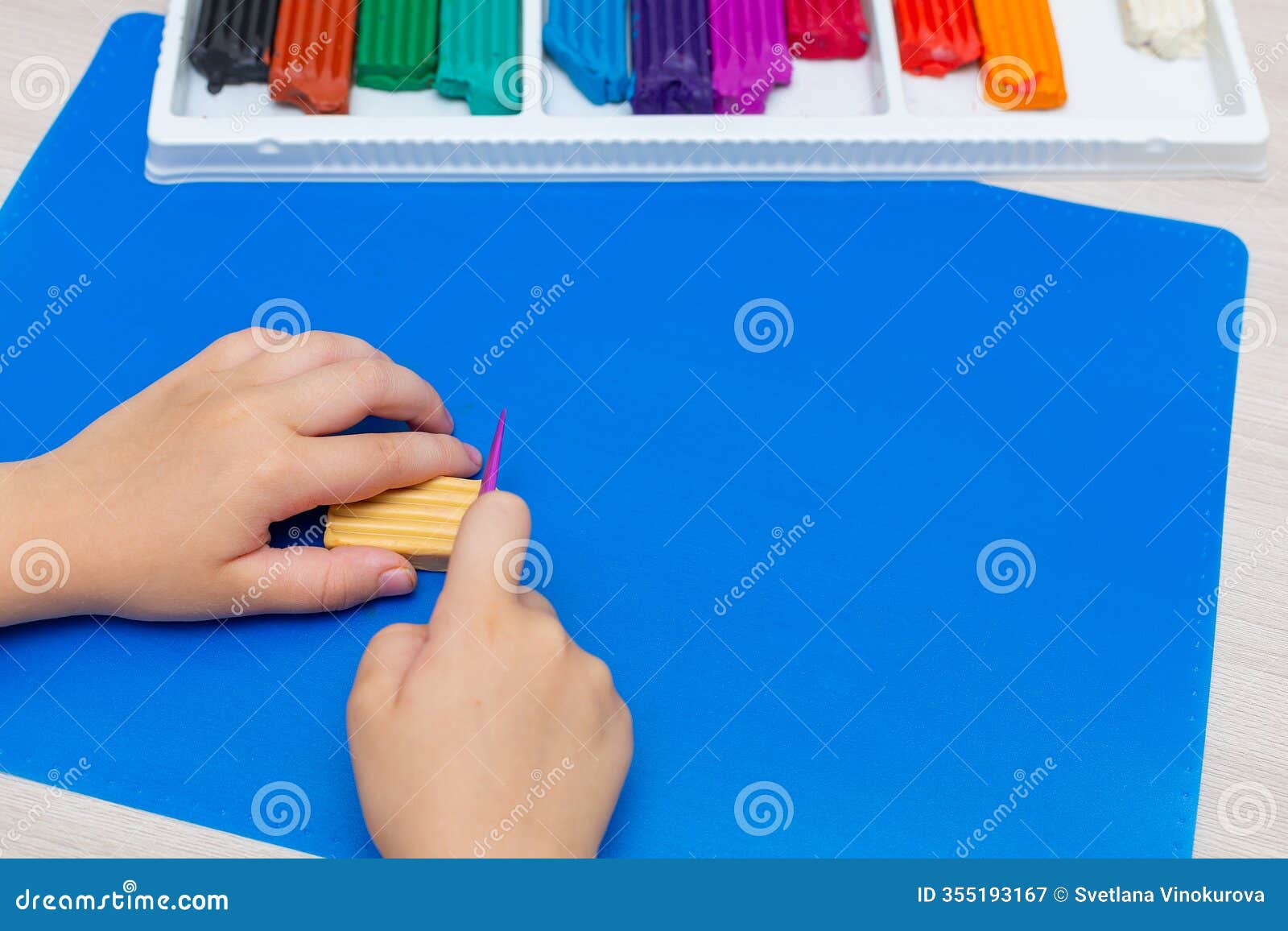Composition of Colored Plasticine on Isolated White Background ...