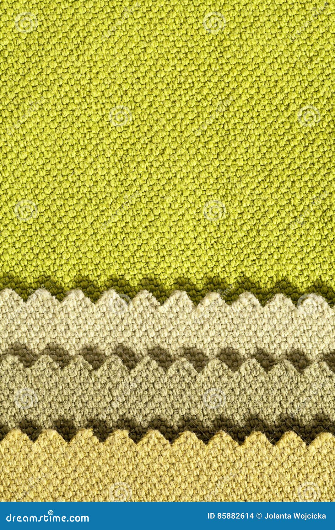 Composition of Colored Stripes of Serrated Cotton Fabric Stock Photo ...