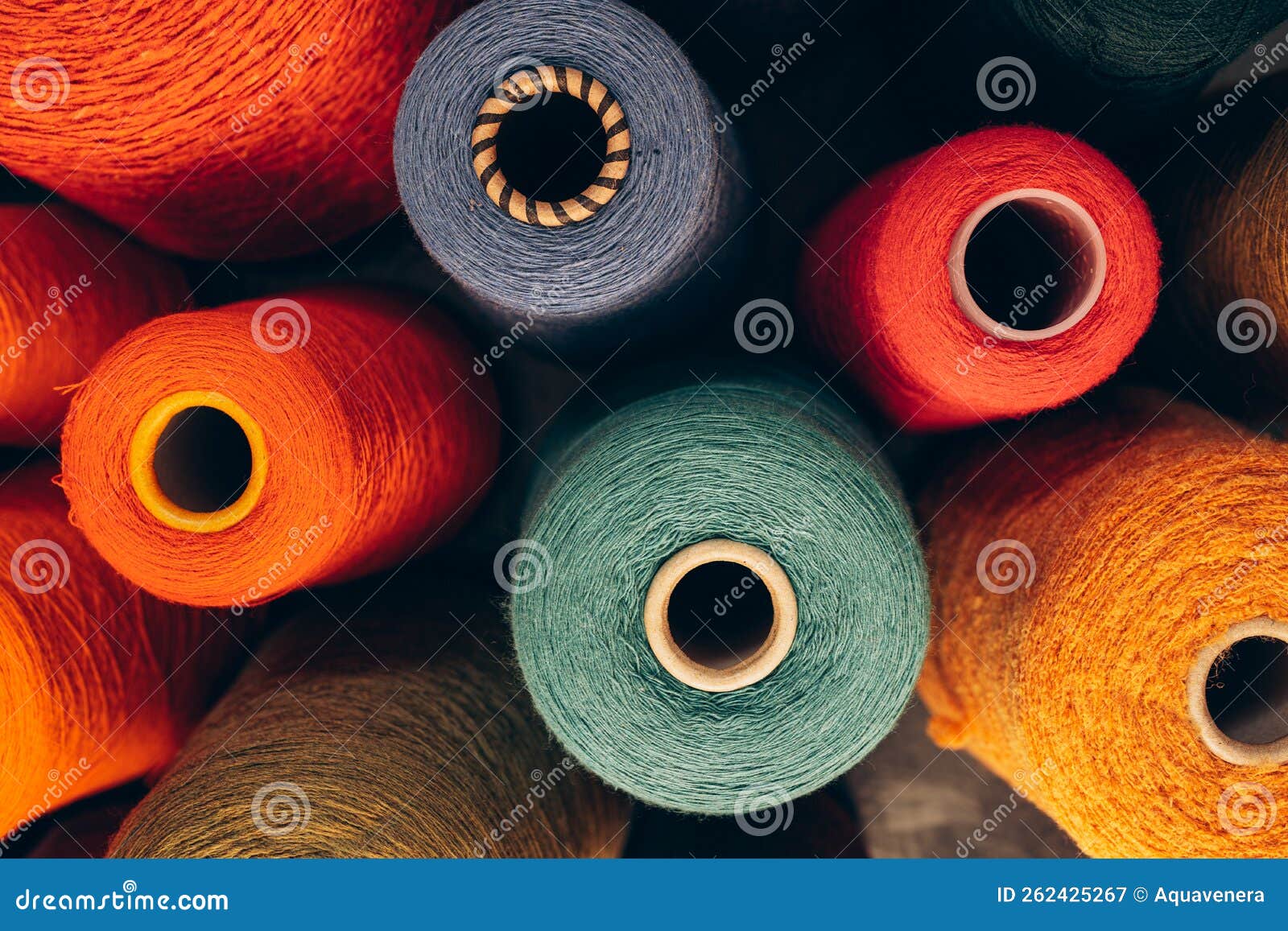 Composition of Colorful Vibrant Wool Threads from Above. Stock Image ...