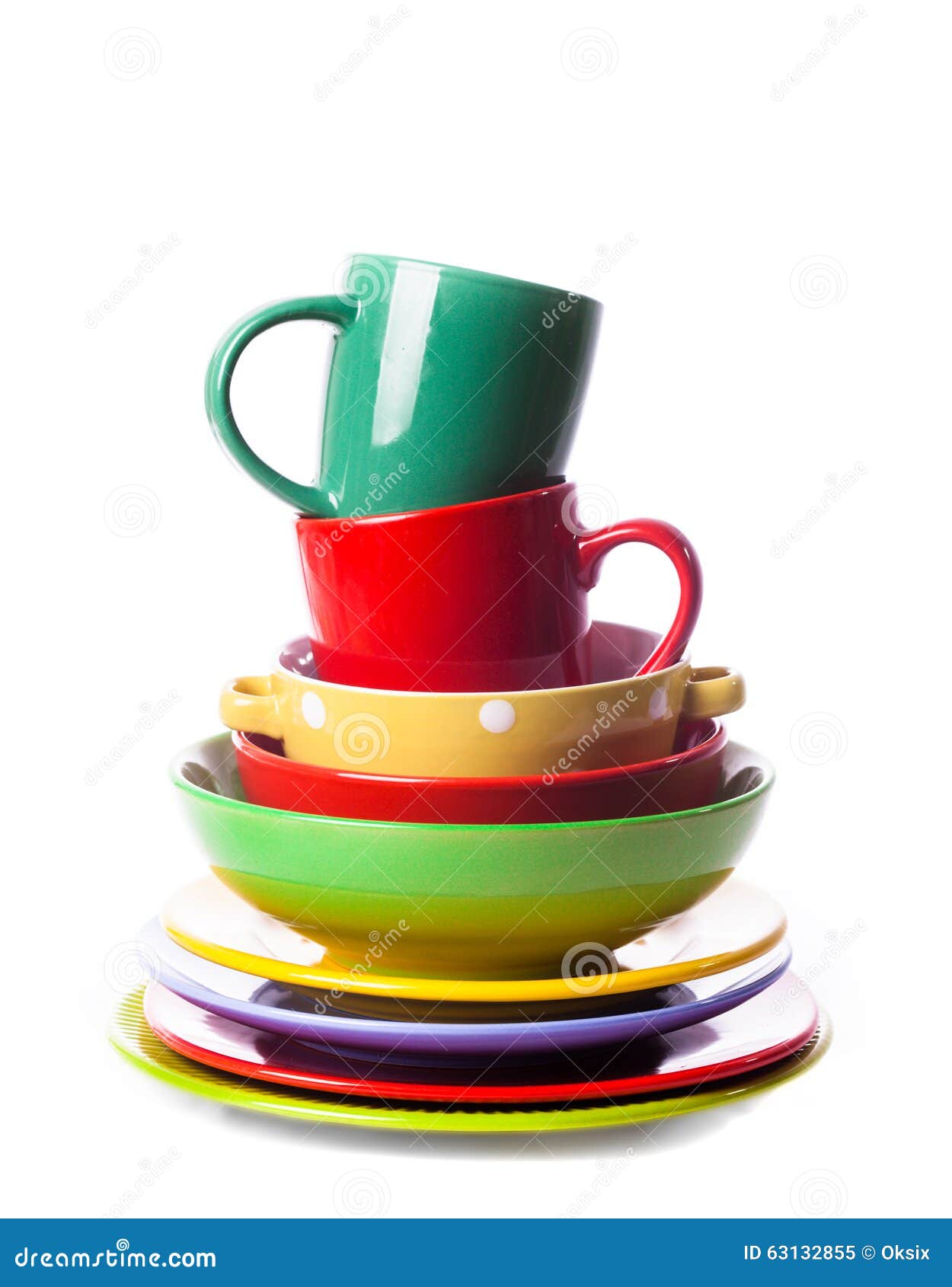 The Composition of Coloured Utensils Stock Image - Image of kitchen ...