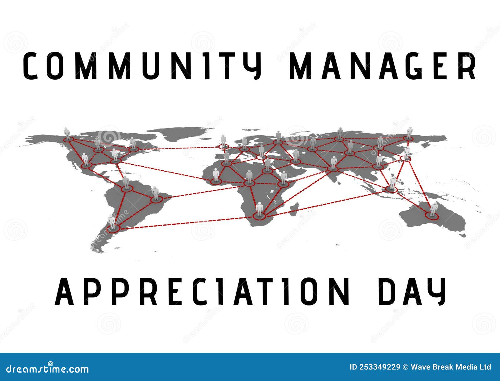 Composition of Community Manager Appreciation Day Text Over World Map ...