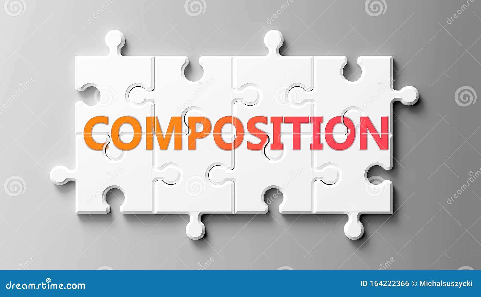Composition Complex Like a Puzzle - Pictured As Word Composition on a ...
