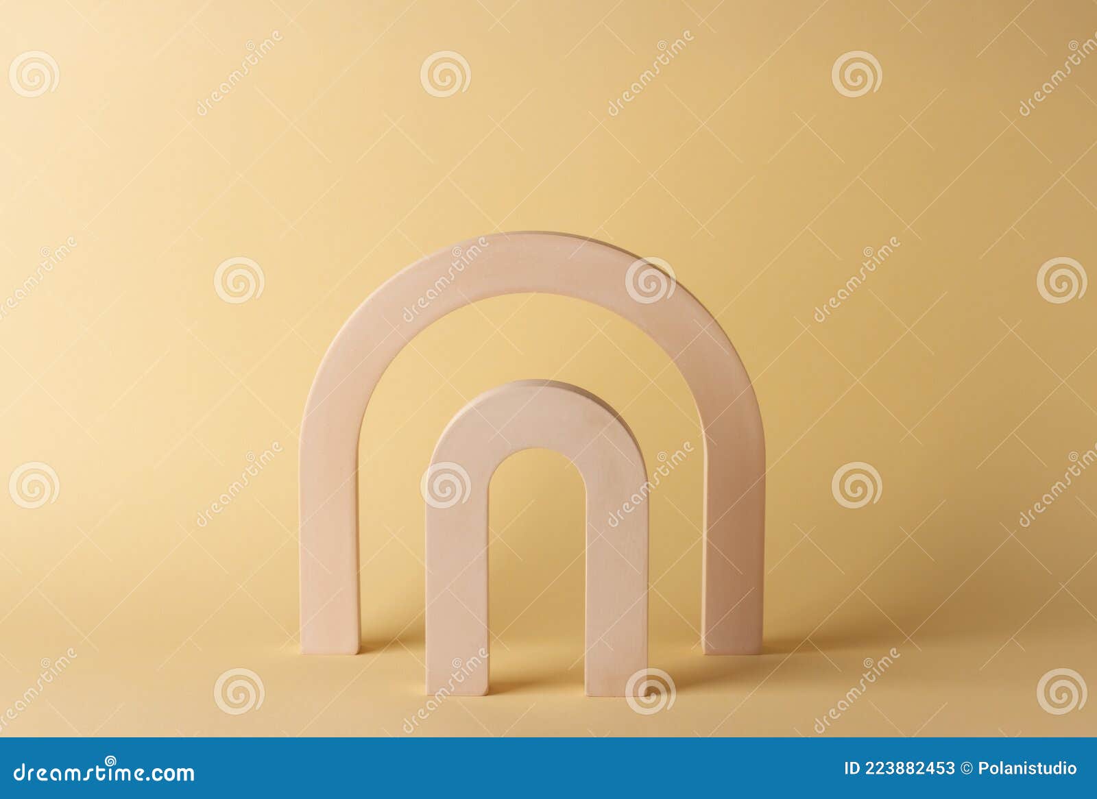 Composition with Concrete Arches in the Style of Minimalism on a ...