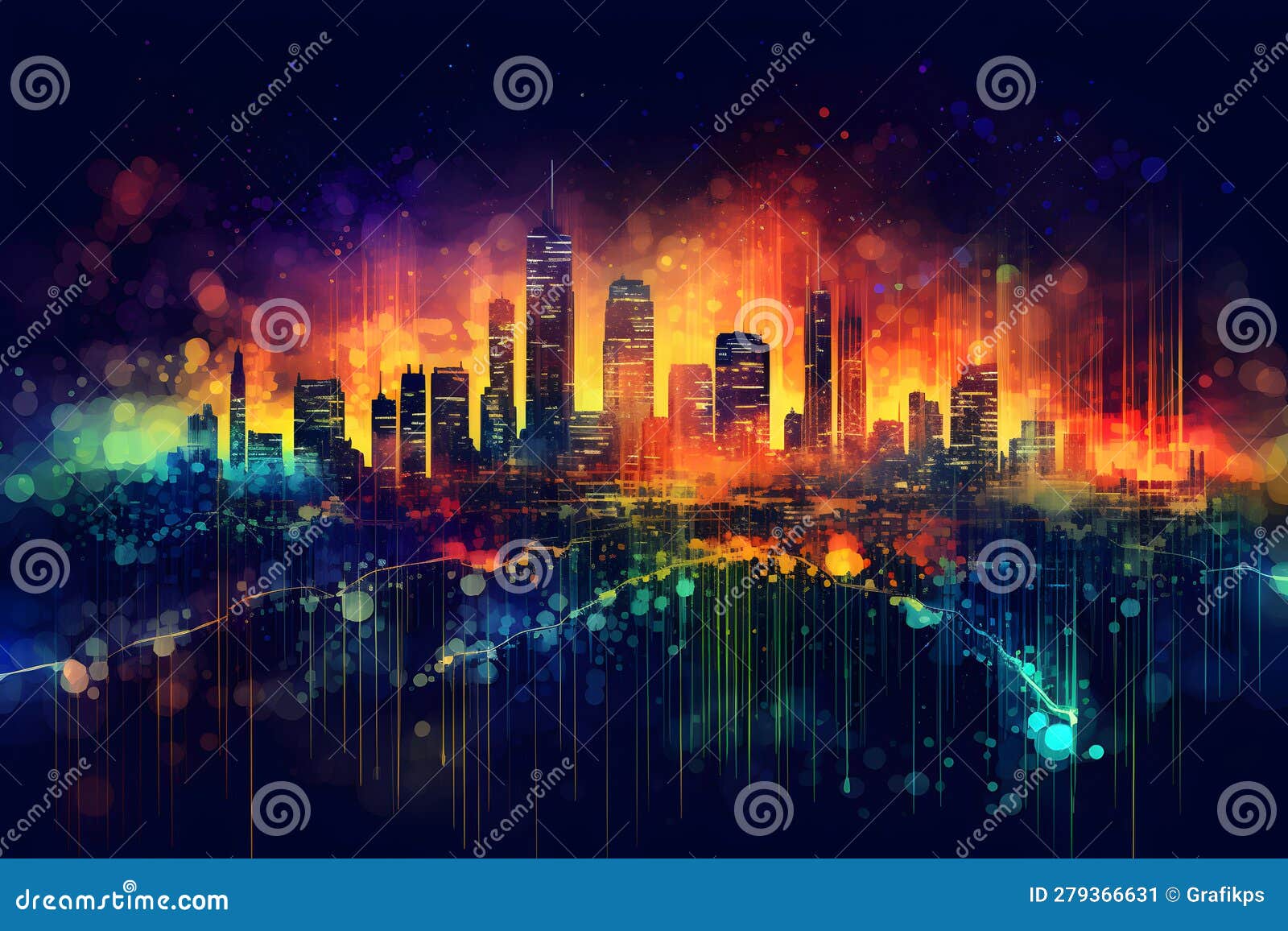 Abstract Multicolored Background Graphic: Energetic Colors and Dynamic ...