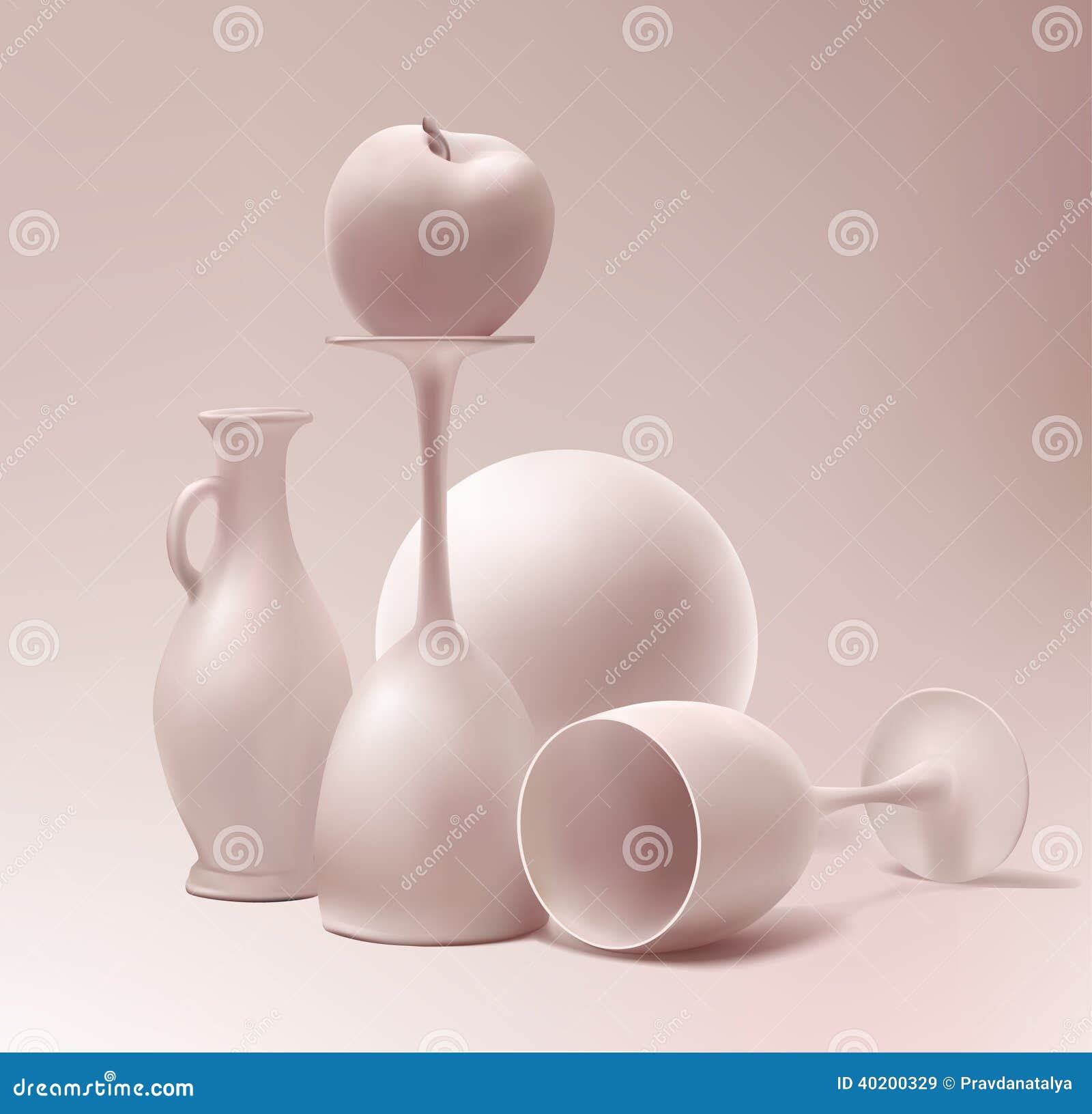 Composition stock vector. Illustration of stilllive, pitcher - 40200329