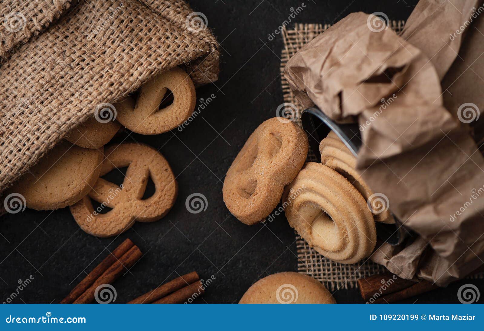Composition of Cookies is on the Table Stock Image - Image of craft ...