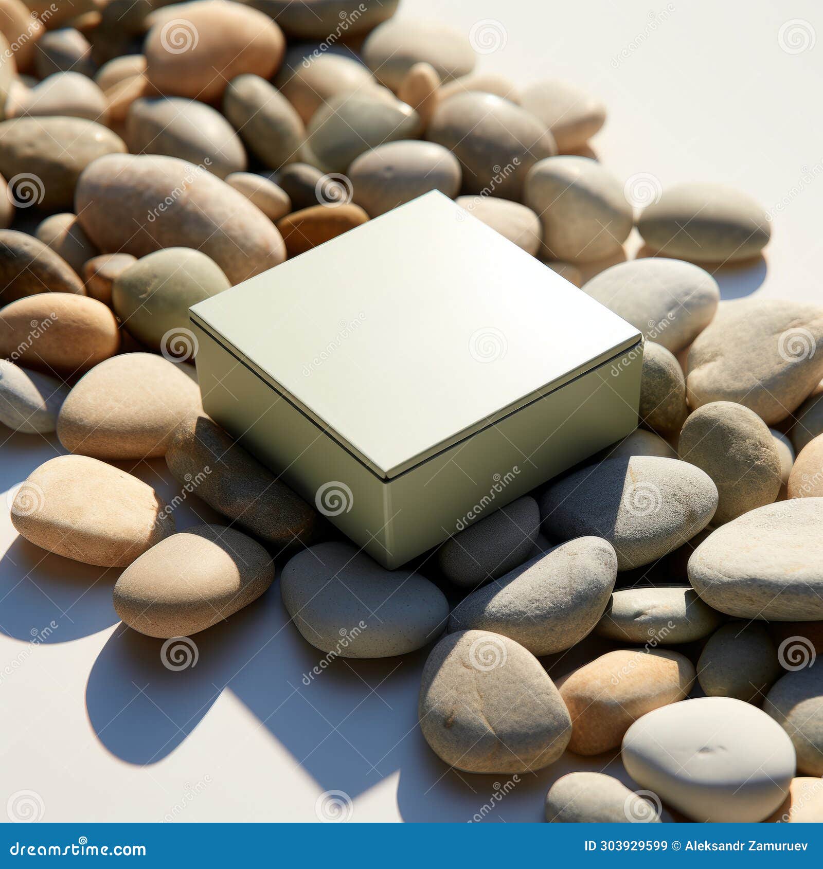 Composition of Cosmetic Packaging with Rocks. Blank Space Stock Image ...