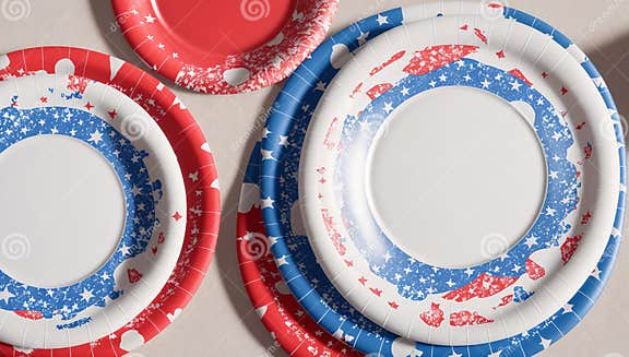 A Composition of a Creatively Captivating Patriotic Paper Plate Display ...