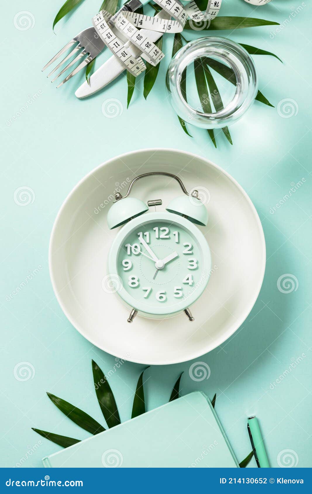 Composition with Cutlery, Measuring Tape, Blank Paper Notebook and ... Composition with Cutlery, Measuring Tape, Blank Paper Notebook and ...