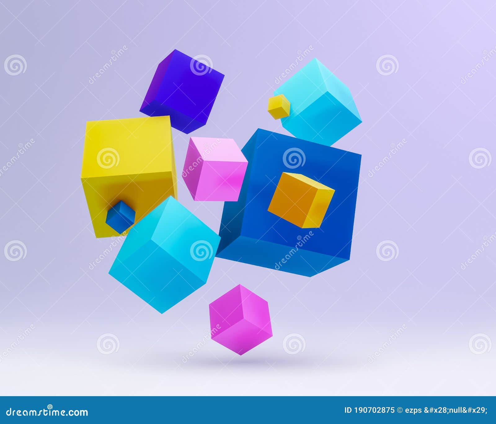 Composition with 3d cube stock illustration. Illustration of ...