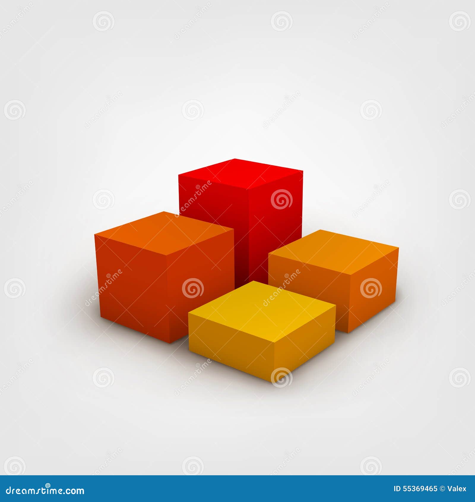 Composition with 3d cubes stock vector. Illustration of design - 55369465
