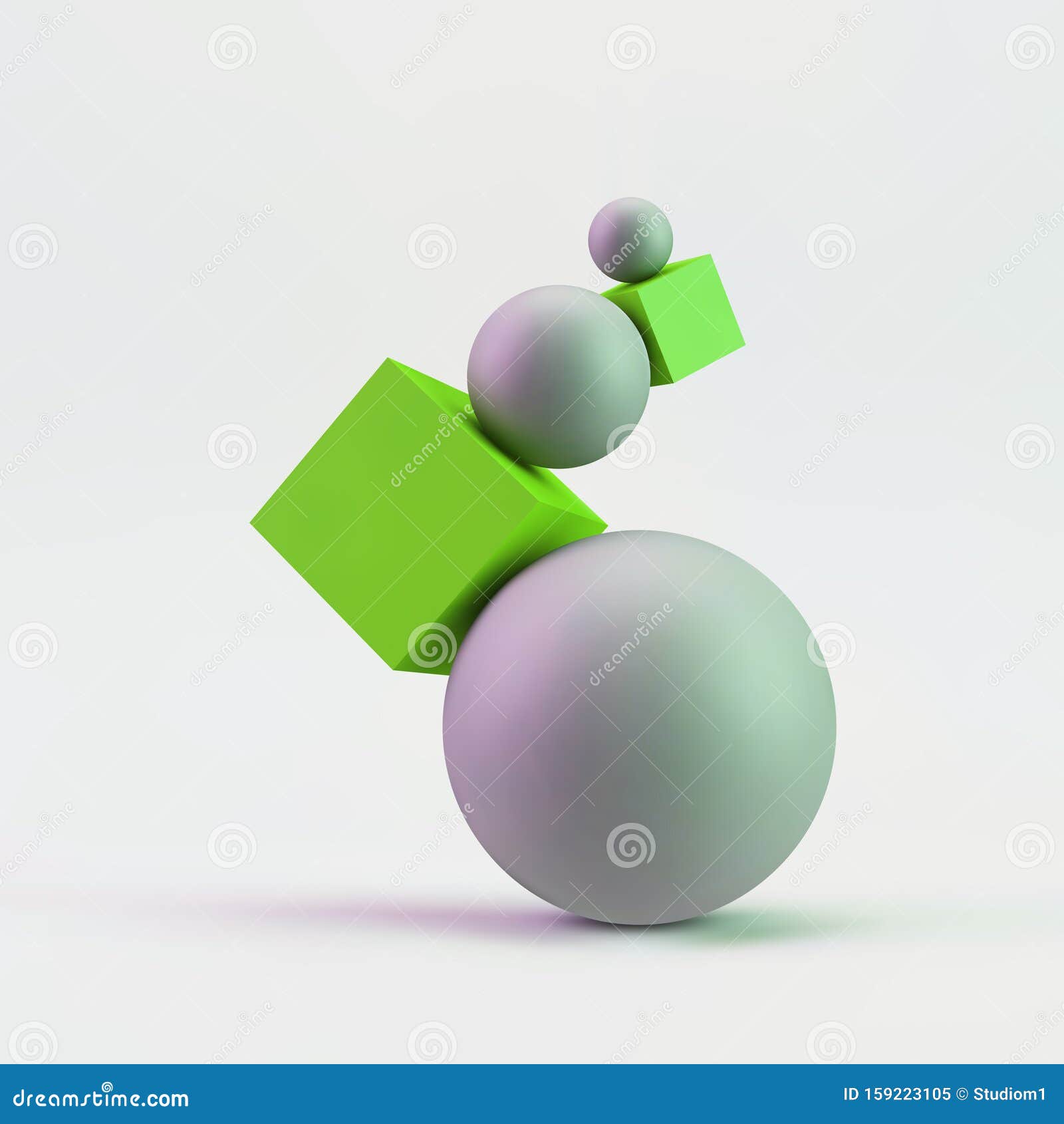 Composition of 3d Geometric Shapes. Vector Illustration Stock Vector ...