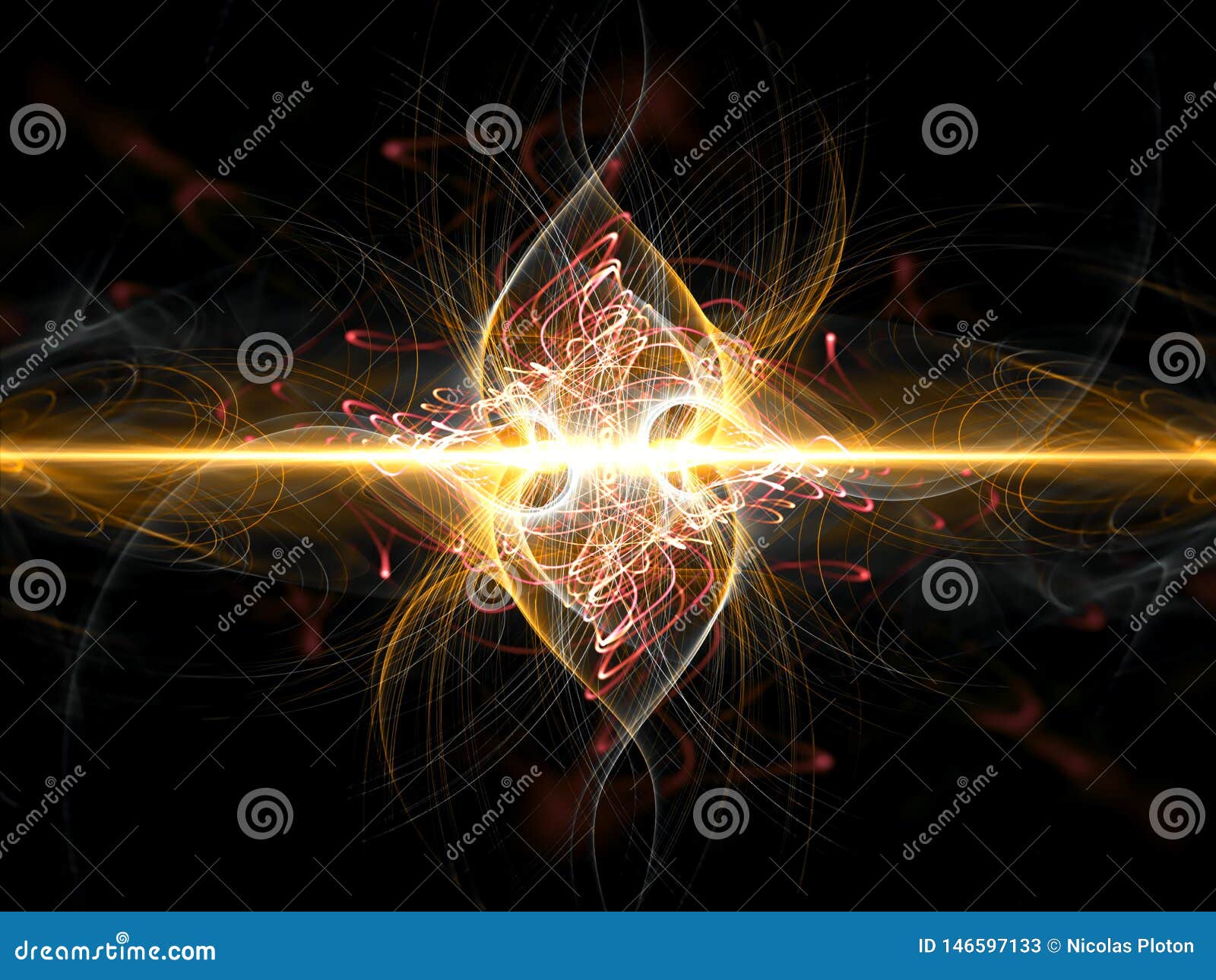 Dark Energy with Quantum Waves, Scientific Concept Stock Illustration ...