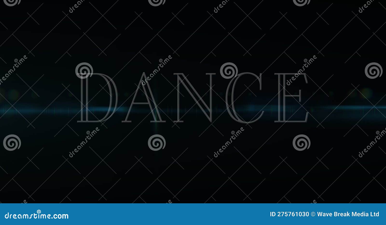 Composition of Dance Text Over Light Trails on Black Background Stock ...