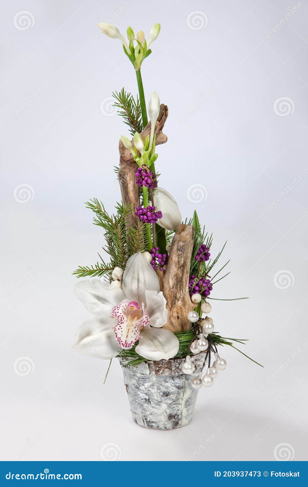 Composition de fleurs image stock. Image of vert, studio - 203937473