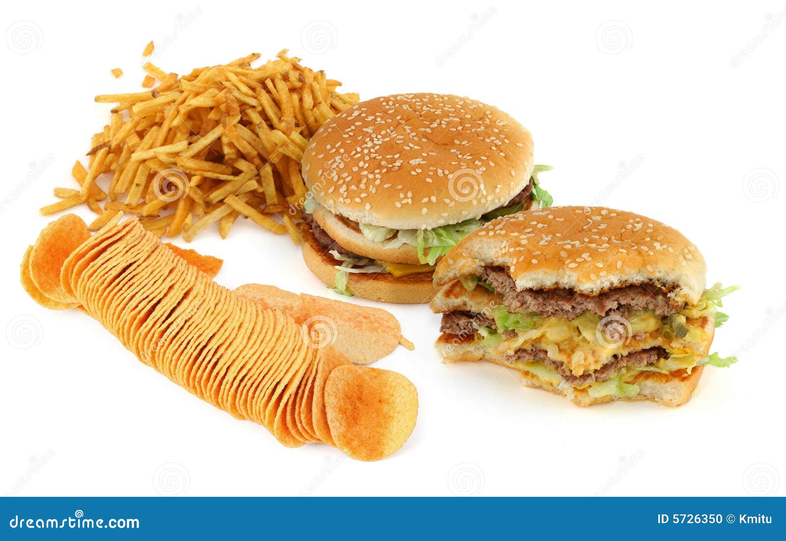 Composition De Nourriture Malsaine Photo stock - Image du puces, chaud ...