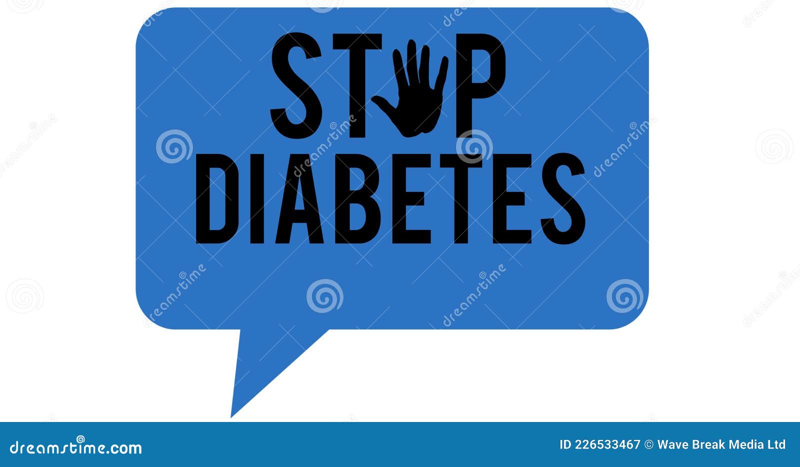 Composition of Diabetes Text in Blue Cloud on White Background Stock ...