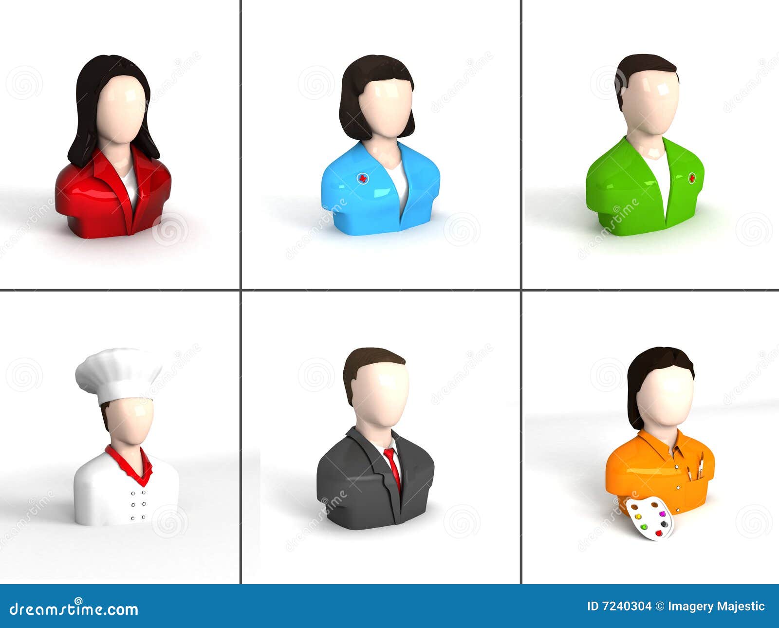 Composition of Different Characters Stock Illustration - Illustration ...