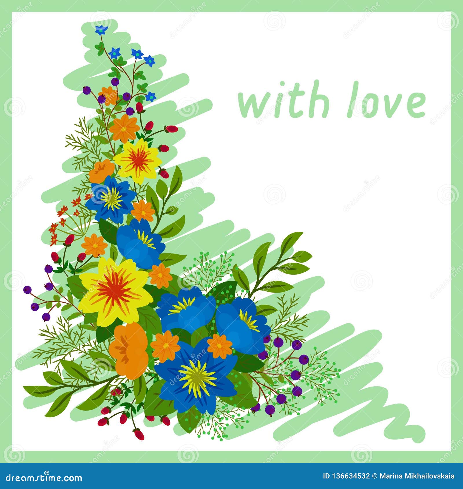 The Composition of Different Colors for the Decor of Cards. Stock ...