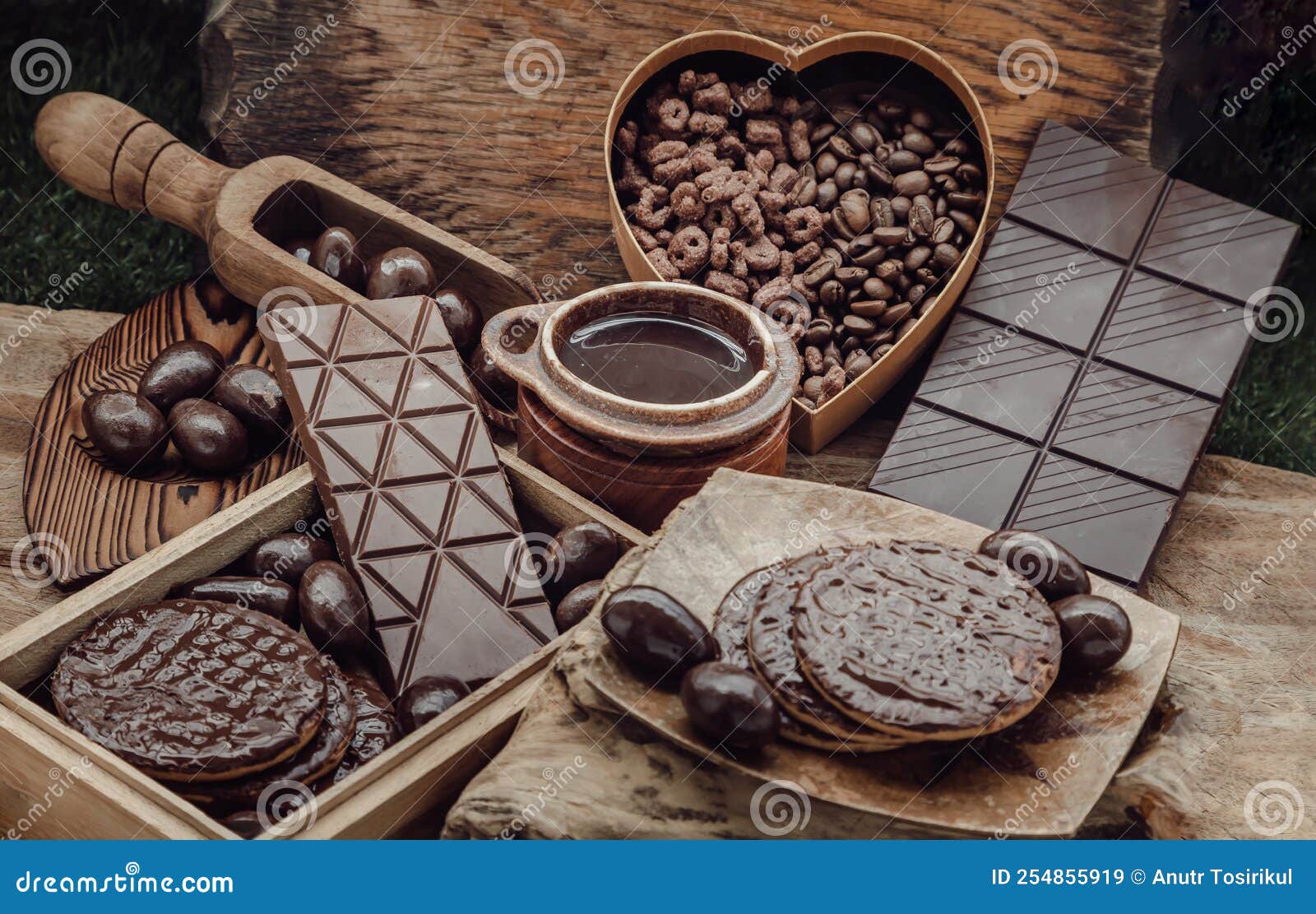 Composition of Different Dark Chocolate Bars and Pieces, Melted ...