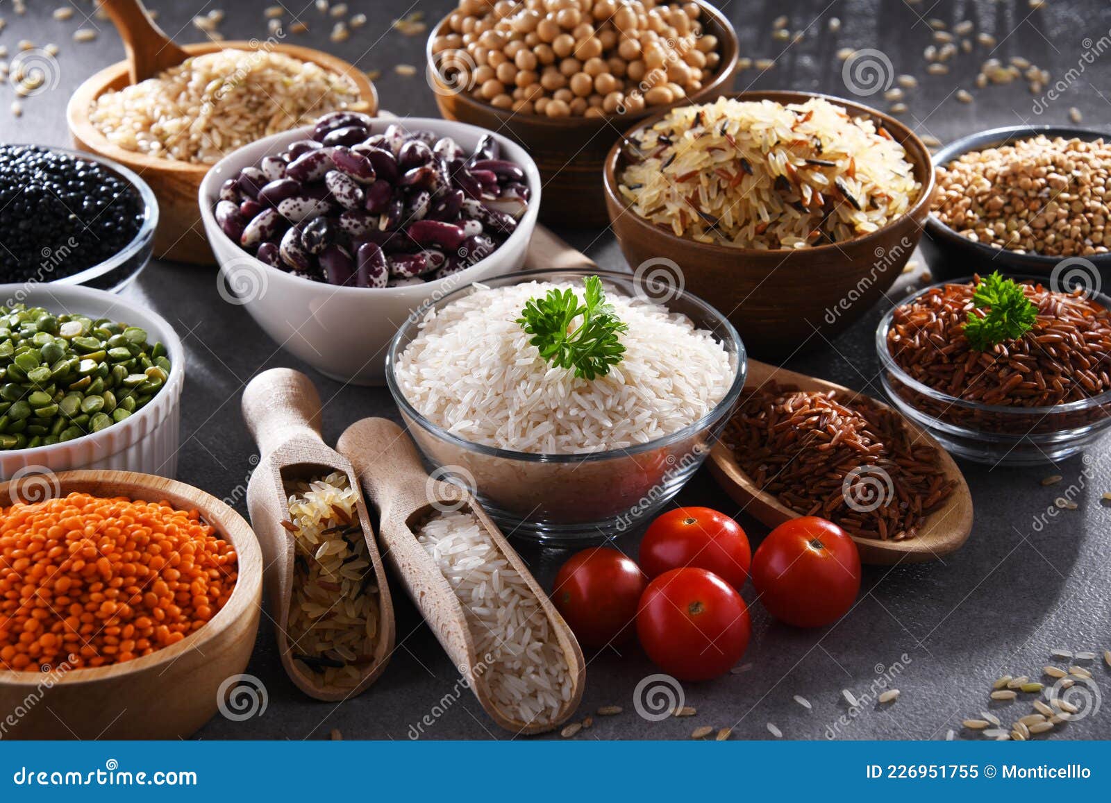 Composition with Different Kinds of Dry Food Products Stock Image ...