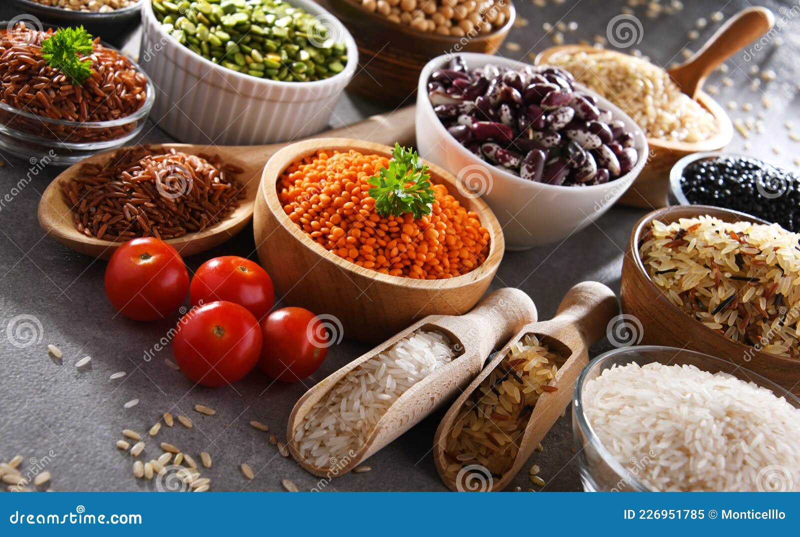 Composition with Different Kinds of Dry Food Products Stock Image ...