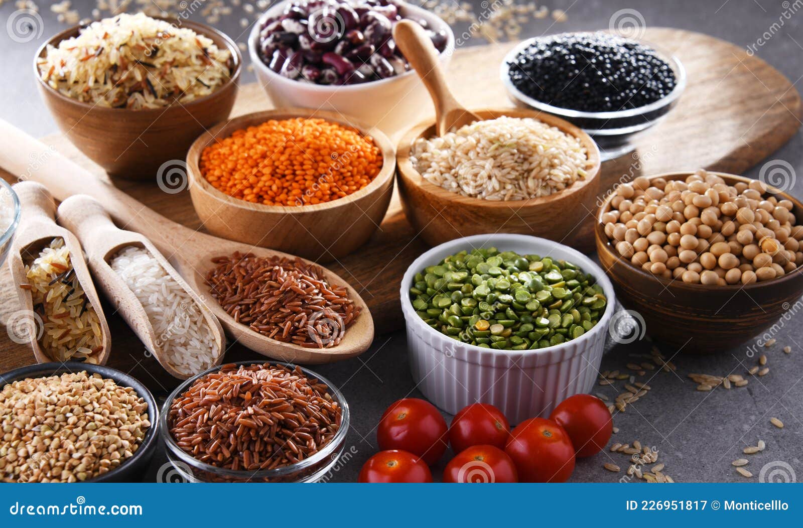 Composition with Different Kinds of Dry Food Products Stock Image ...