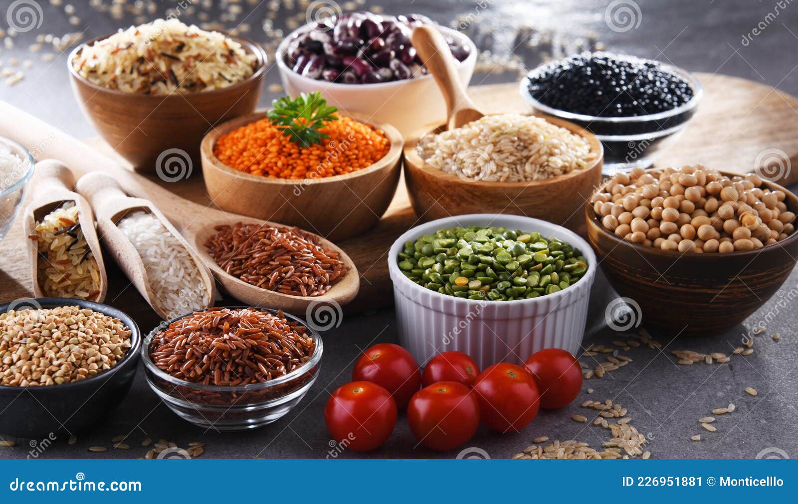 Composition with Different Kinds of Dry Food Products Stock Image ...