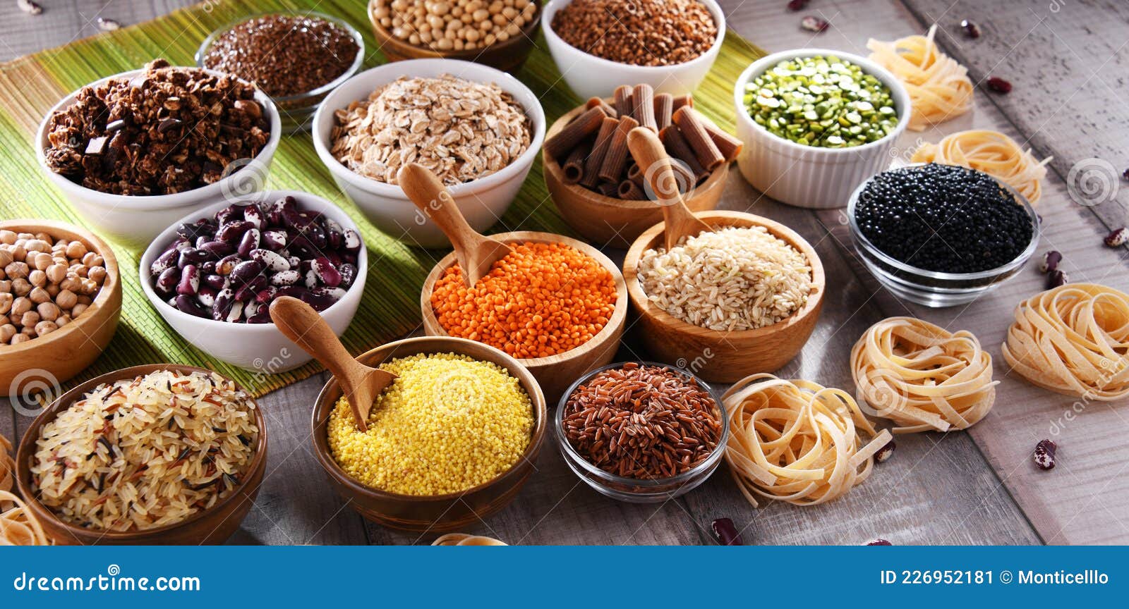 Composition with Different Kinds of Dry Food Products Stock Image ...