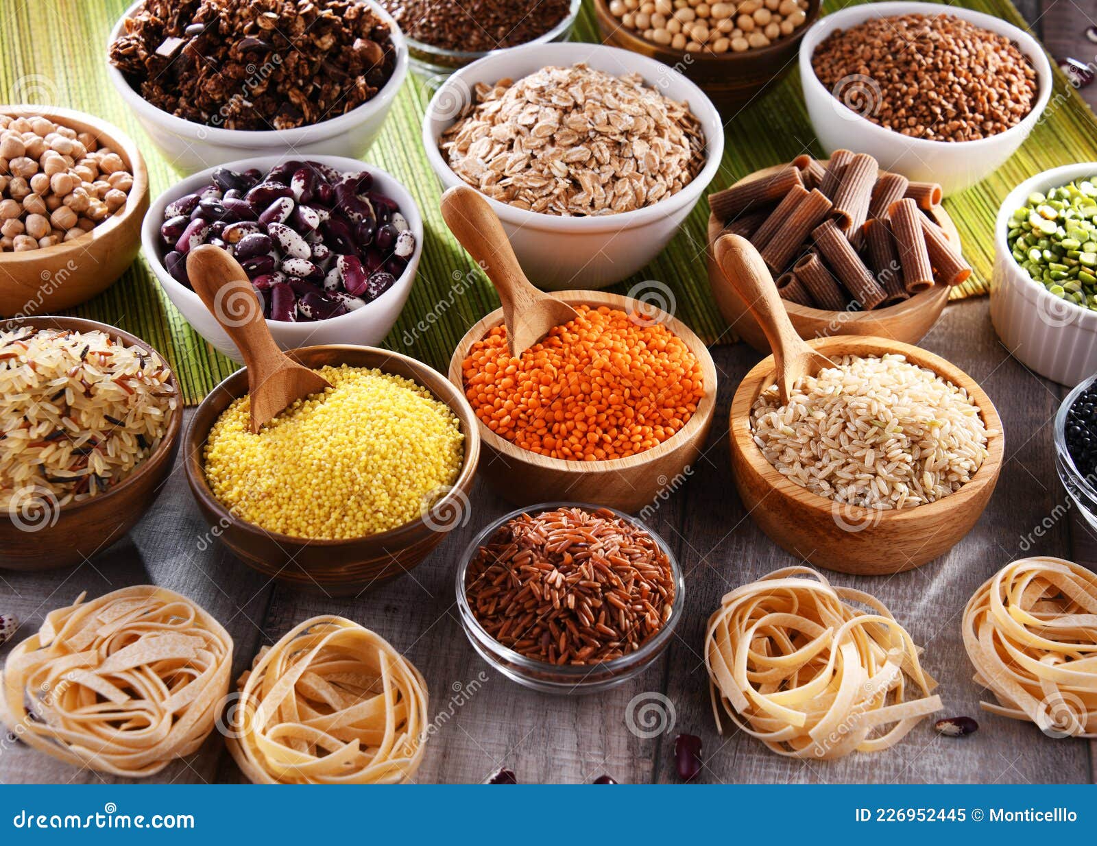 Composition with Different Kinds of Dry Food Products Stock Image ...