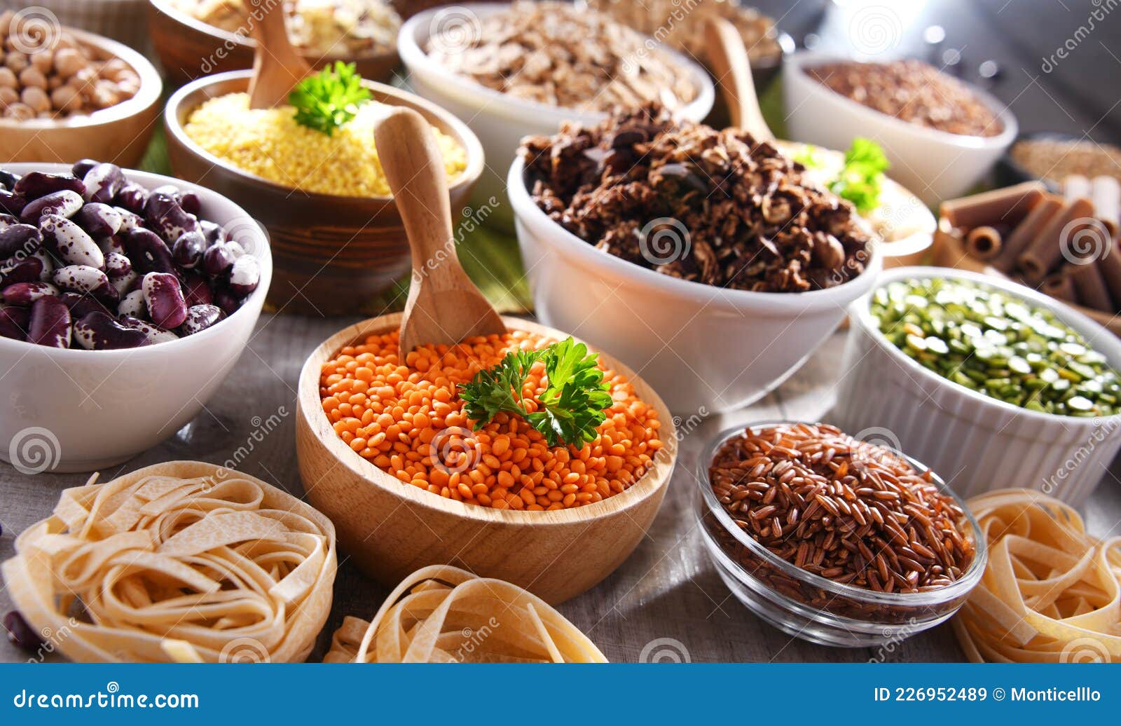 Composition with Different Kinds of Dry Food Products Stock Image ...