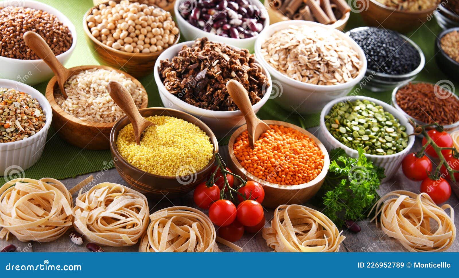 Composition with Different Kinds of Dry Food Products Stock Image ...
