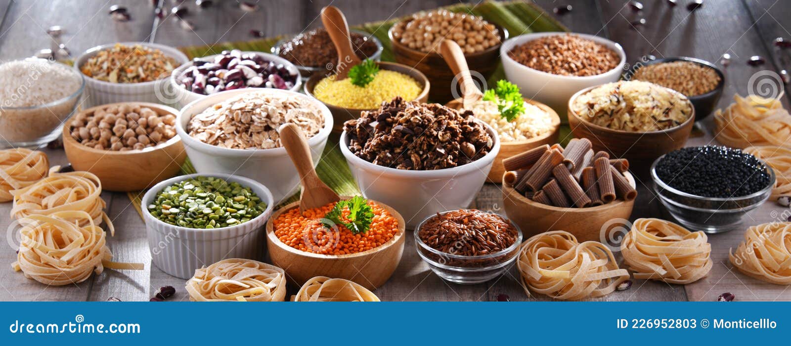 Composition with Different Kinds of Dry Food Products Stock Image ...