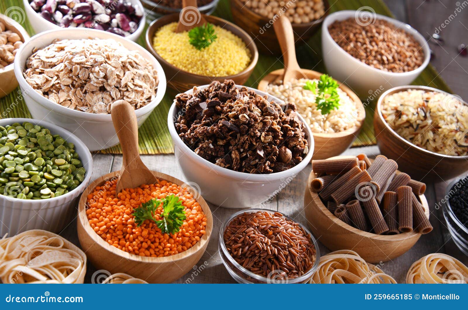 Composition with Different Kinds of Dry Food Products Stock Image ...
