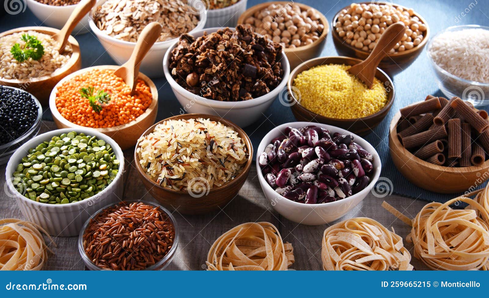 Composition with Different Kinds of Dry Food Products Stock Image ...