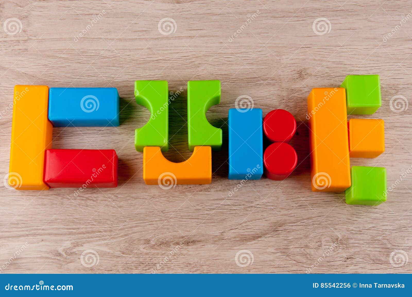 Composition of Different Plastic Child`s Blocks in the Form of Word ...